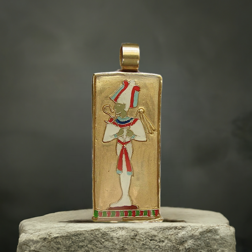 Osiris Pendant - Egyptian God of Underworld and Resurrection - Painted ...