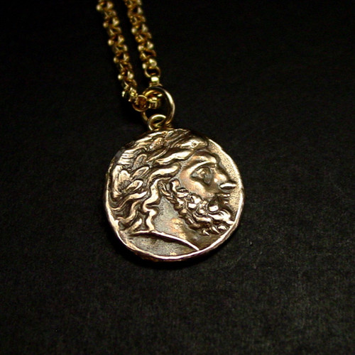Zeus Coin Necklace - Handcrafted Ancient 359 BC Replica