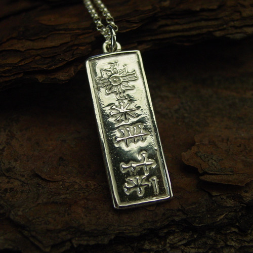 Cuneiform Ishtar Inanna Necklace - Sterling Silver | Vis a Vis Jewelry
