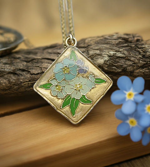 forget me not necklace gold