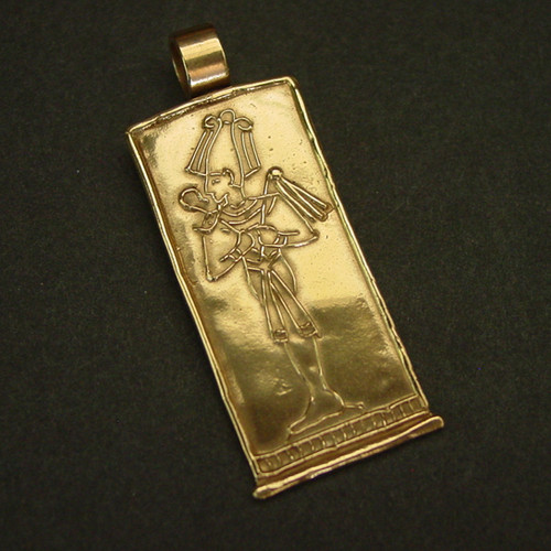 Osiris Pendant - Egyptian God of Underworld - Gold Bronze | Vis a Vis ...