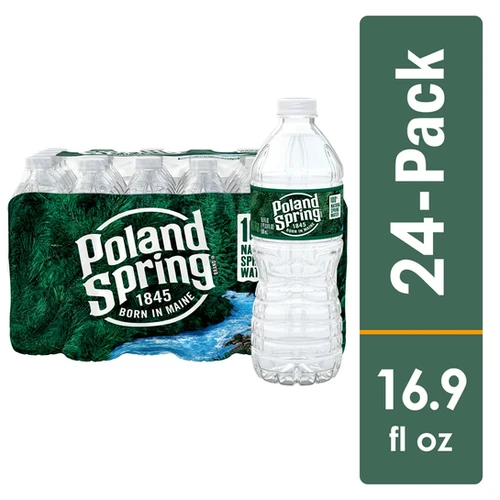 POLAND SPRING Brand 100% Natural Spring Water, 16.9 fl. oz.(Pack of 24 ...