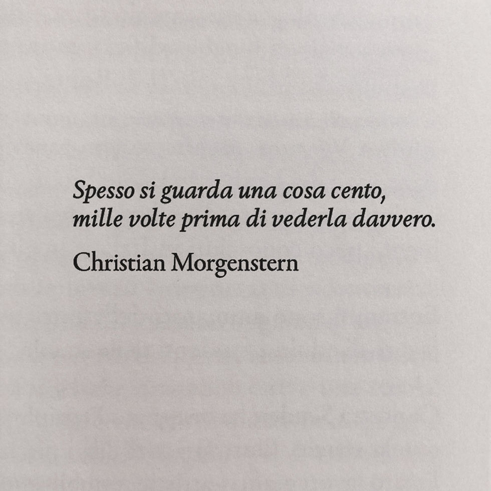 Spesso si guarda una cosa cento, mille volte prima di vederla davvero ...