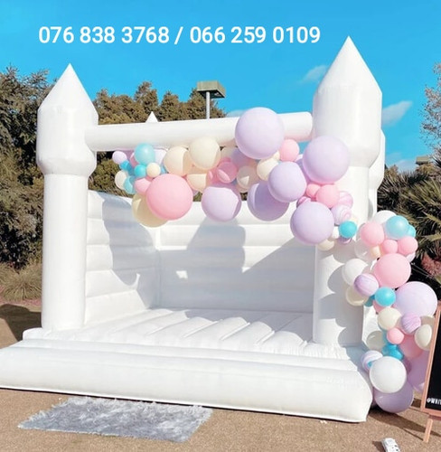 item 4 - Standard white jumping castle 4 X 4m | Party jumping castle