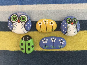 Bluebird Rock Art | Collection of hand painted river rocks | Home Page