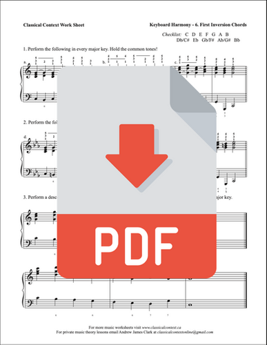 6. First Inversion Chords - Keyboard Harmony - Classical Context ...