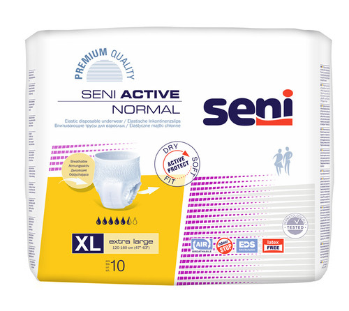Scutece adulți chilot SENI ACTIVE NORMAL XL 10 buc
