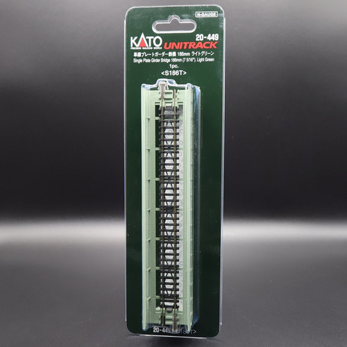 Kato Unitrack 20-449 - Unitrack Single Plate Girder Bridge 186mm (7 5/16``) | J Scale