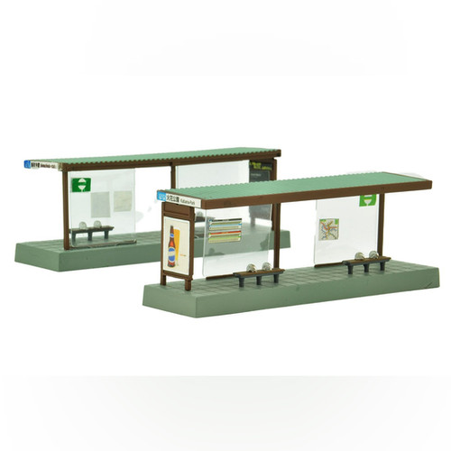 Tomytec 324102 - Visual Scene Accessory 122-2 Bus Stop C2 (Modern Type ...