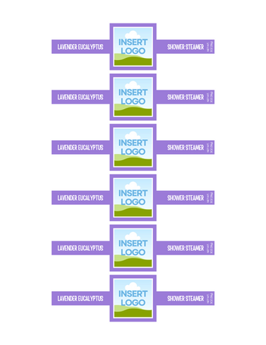 Editable Canva.com Cube Shower Steamer/Bath Bomb Label | Tyars Essentials