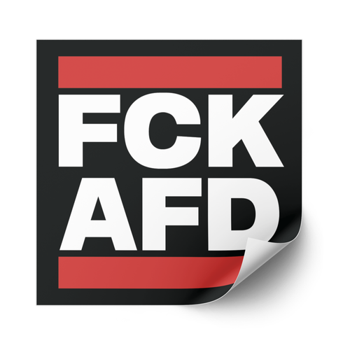 8x FCK AFD Sticker - 5x5 cm | Rauschkomplex