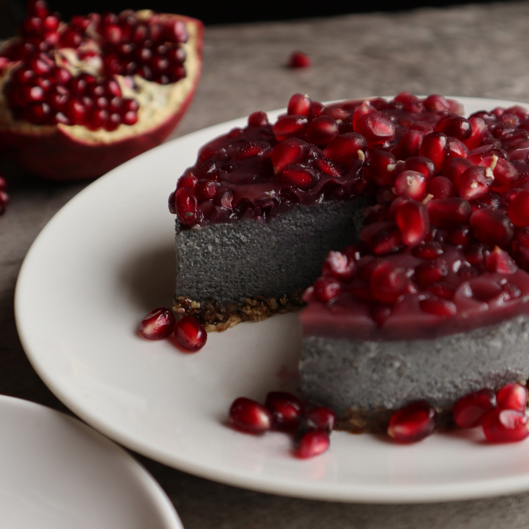 black sesame cheesecake