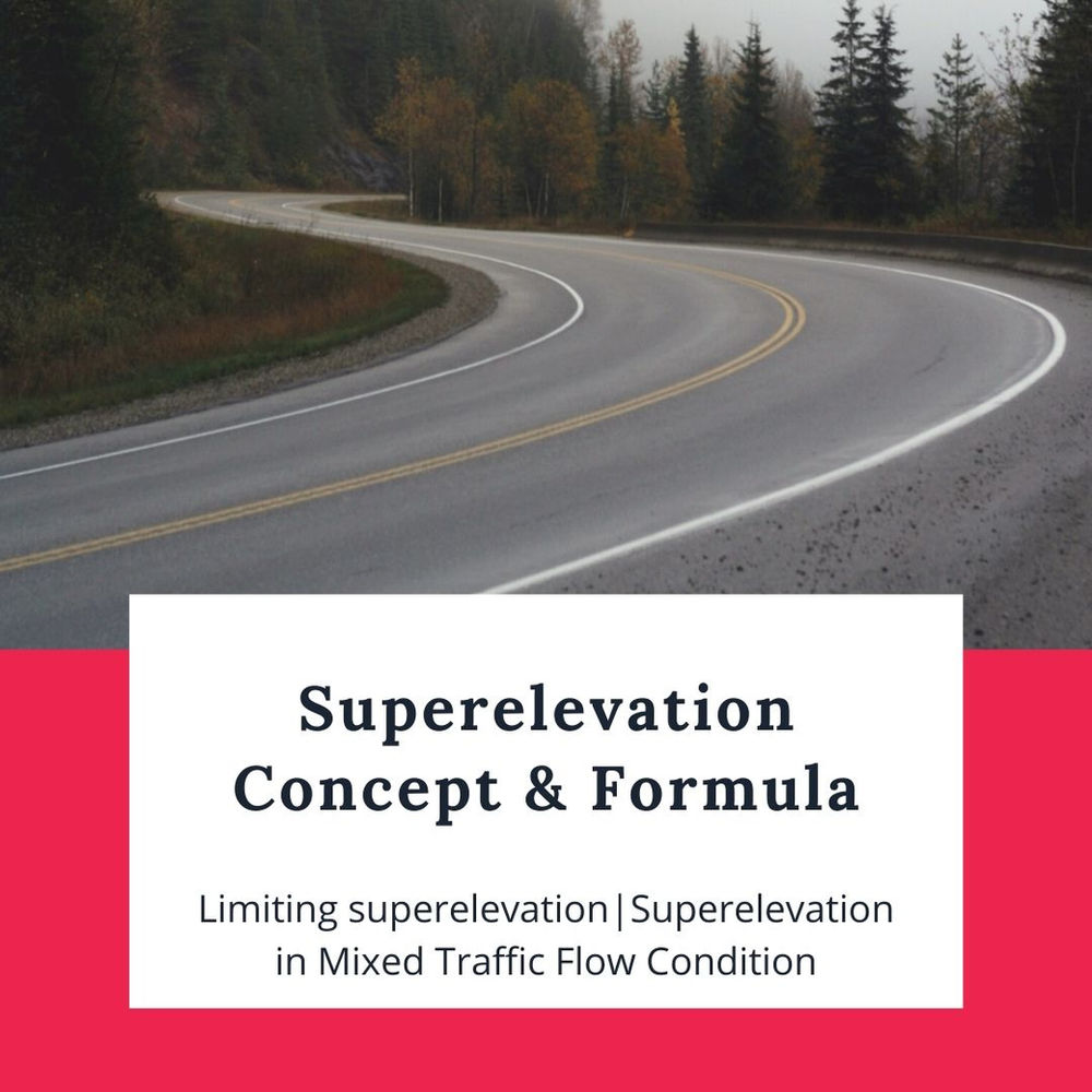 Superelevation Concept and Formula Derivation with Practice Problem