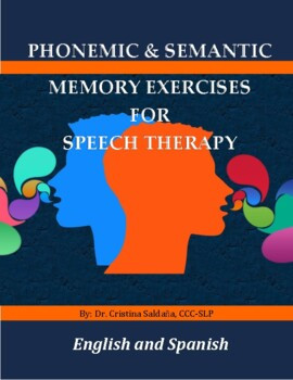 Phonemic & Semantic Memory Exercises for Speech Therapy- Digital ...