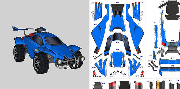 OCTANE ROCKET LEAGUE | Papercraft Ddiaz Design