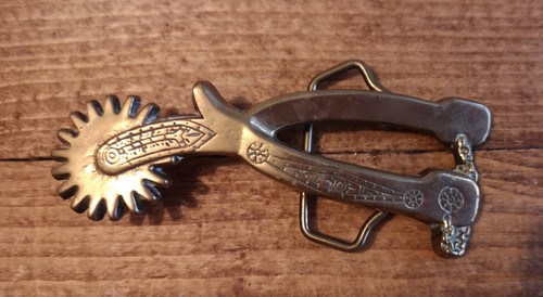 Brass Baron Cowboy Boot Spur Belt Buckle | country2western