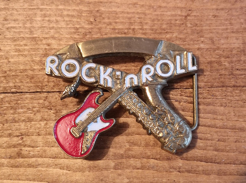 Brass Rock n Roll Belt Buckle | country2western