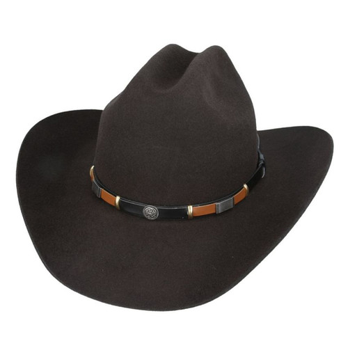 Classic Western Cattleman Wool felt Cowboy Hat - Dk Brown | country2western