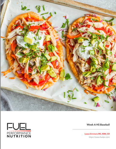 7 Day, 3,000 Calorie HS Baseball Meal Plan | Fuel Performance