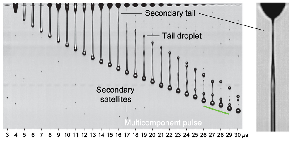 Femtoliter droplets captured in flight