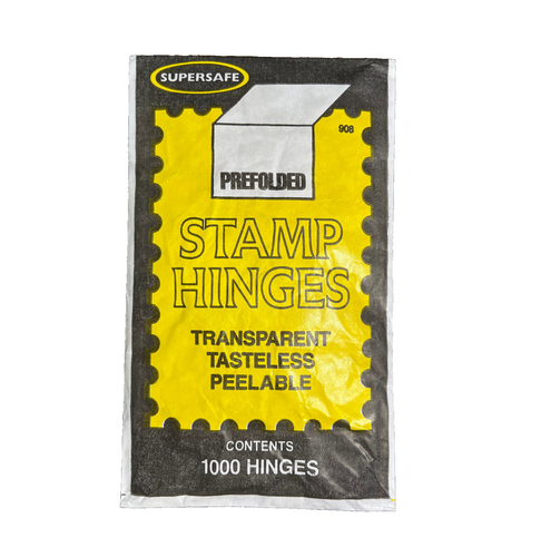 SUPERSAFE pre-dobladas STAMP HINGES paquete de 1000 | Repetto Colecciones