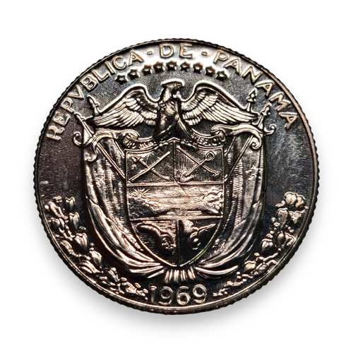 1969, 25 centésimos de Balboa, calidad proof | Repetto Colecciones