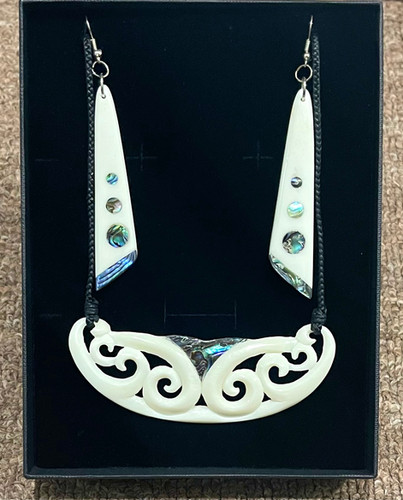 Paua Koru Breast Plate and Marama Earrings set | Mixt Couture https ...