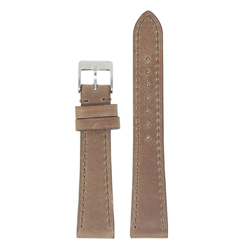 TAUPE Waxed Vintage Leather Watch Strap | TwoSecondsWatch