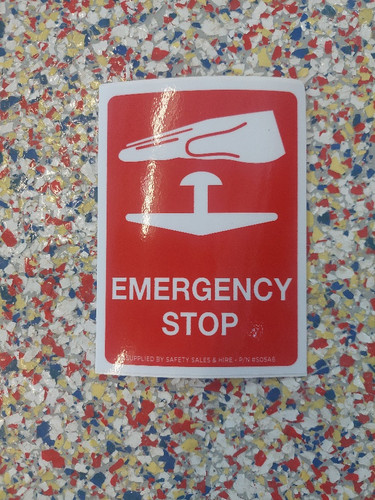 Emergency Stop Sticker | Kleen Filter Service