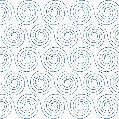 "Double Swirl" Playful Digital Quilting Design | Long Arms Quilting Co.