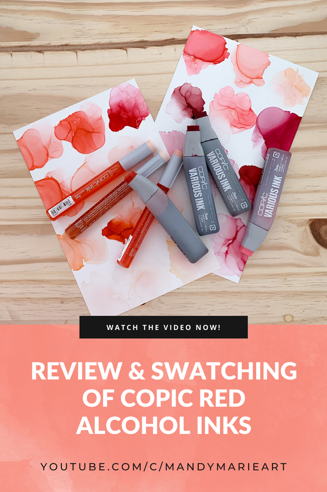 19 Intense Copic Ink Refill Color Swatches: Red Series