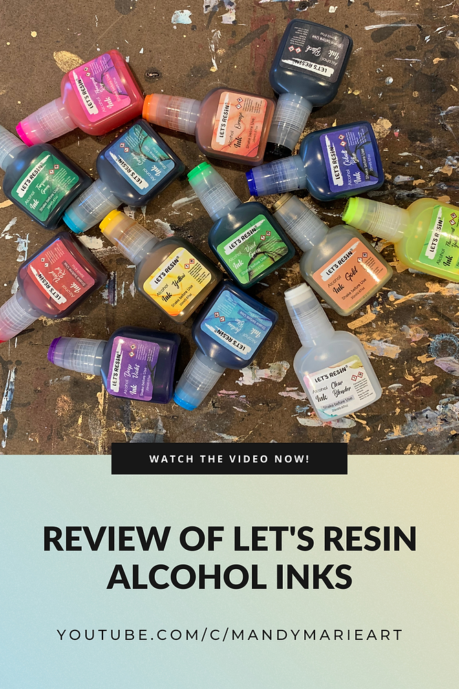 LET'S RESIN Alcohol Ink Product Review and Swatch Video