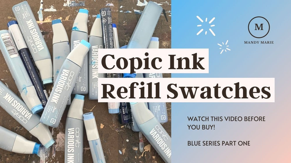 32 Brilliant Blue Copic Ink Refill Swatches