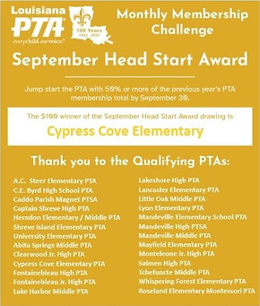 Monthly Challenges | Louisiana PTA
