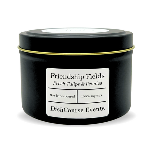 Friendship Fields Candle | Fresh Tulips & Peonies | DishCourse