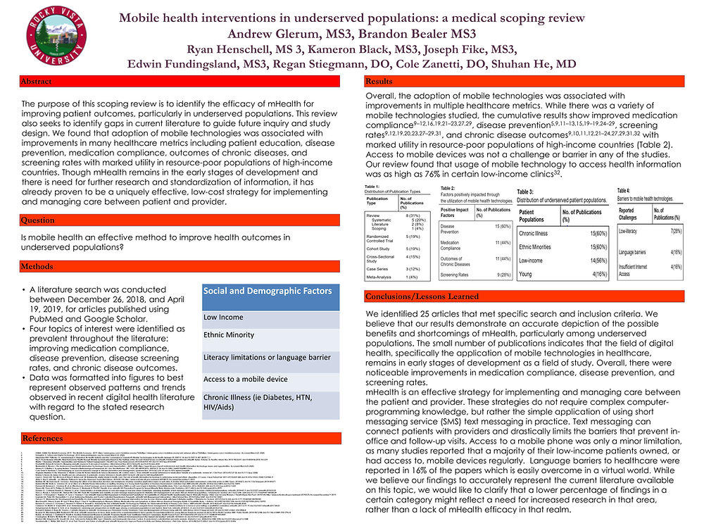 Mobile health interventions in underserved populations: a medical ...