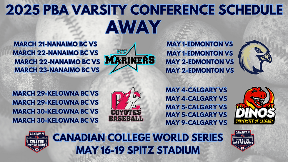 SCHEDULES | PBA Baseball Academy