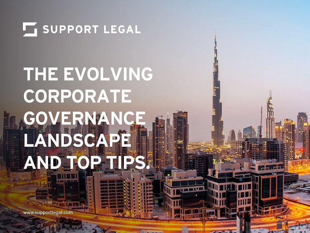 The Evolving Corporate Governance Landscape and Top Tips