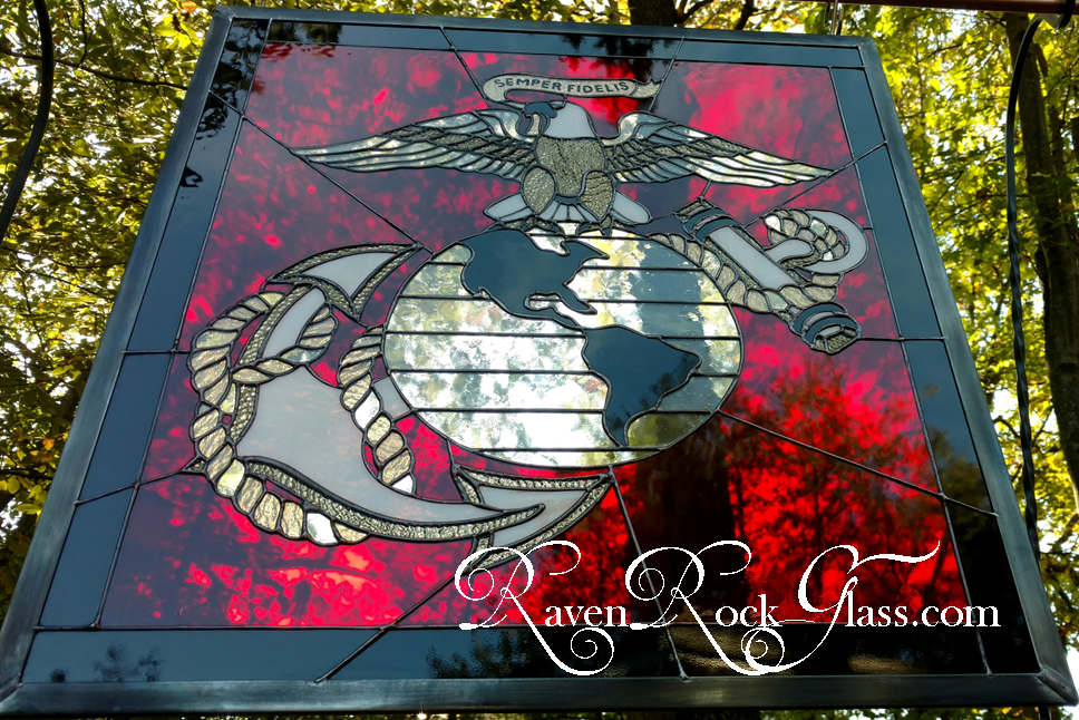 Pattern For Stained Glass Marine Corps Emblem