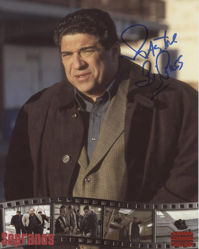 Vincent Pastore The Sopranos signed 8x10 Film Strip | Sopranos