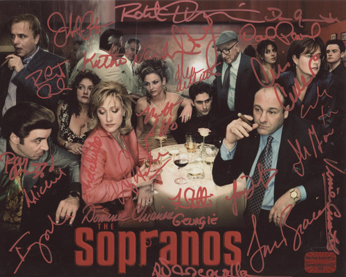 MULTI SIGNED (20) The Sopranos signed 8x10 Table w/ Logo | YSMS