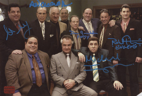 MULTI SIGNED (5) The Sopranos signed 8x12 Suits NO LOGO | Sopranos