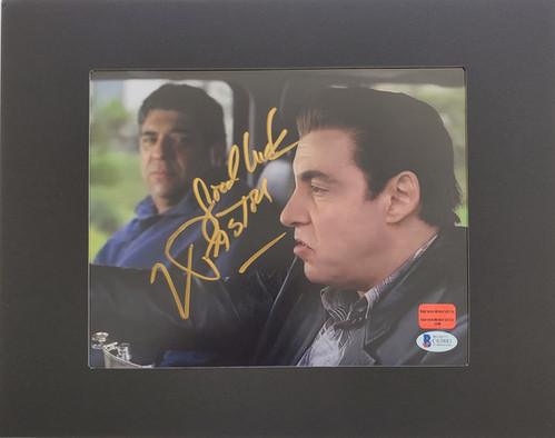 Vincent Pastore The Sopranos signed MATTED 8x10 Good Luck | Sopranos