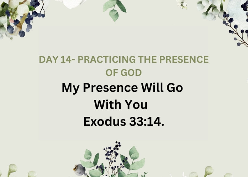 Devotional Bible Study: My Presence Will Go With You | Exodus 33:14.