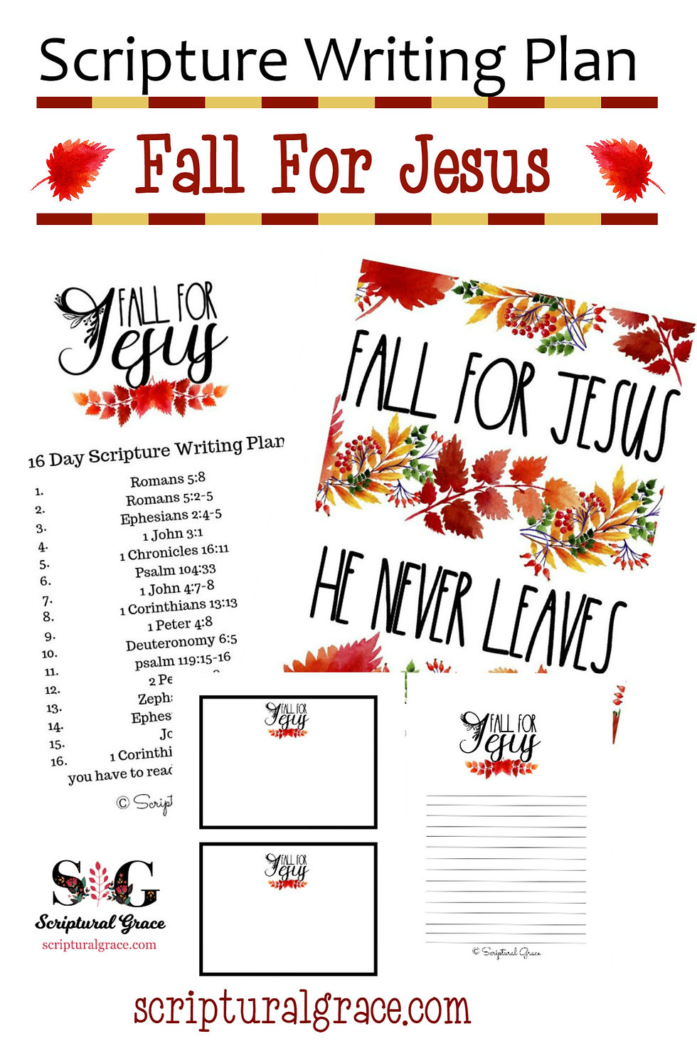 Fall For Jesus Scripture Writing Challenge.