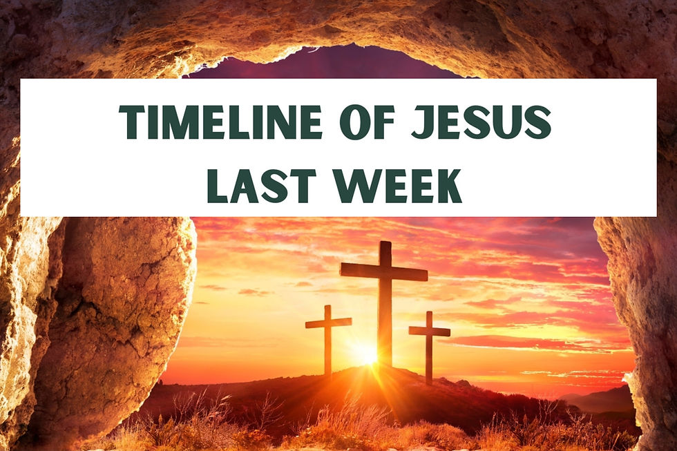 2024 Holy Week Timeline Chart| Passion Week Bible Plan Of Jesus Last Week.