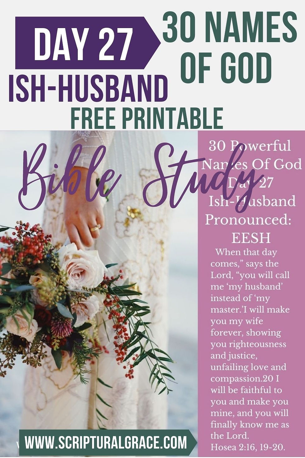Ish-Husband: Biblical Meaning & Praying The Names Of God.
