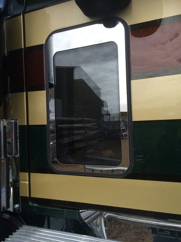 Stainless Steel Mack Passenger Side Window Surround | Big Rig Bullbars