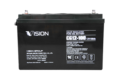 Batería GEL 100Ah 12V VISION BATT CG12-100XA | Enersol S.A.