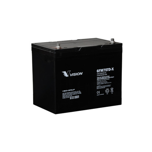 Batería AGM 75AH 12V VISION BATT 6FM75TE-X | Enersol S.A.